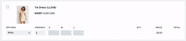 Add a Prepack to a Product