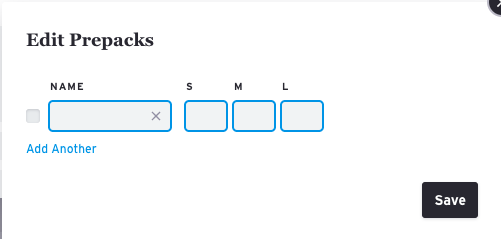 Add a Prepack to a Product