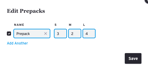Add a Prepack to a Product