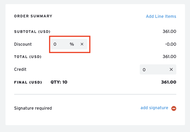 Order Form Functions