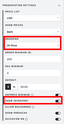 Set up Inventory to be Deducted