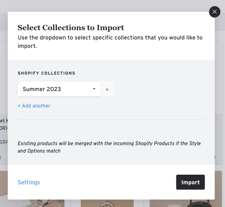 Importing Products from Shopify
