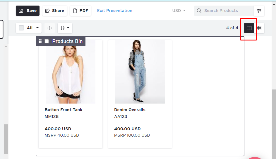 Apply a Presentation-specific discount to a Product