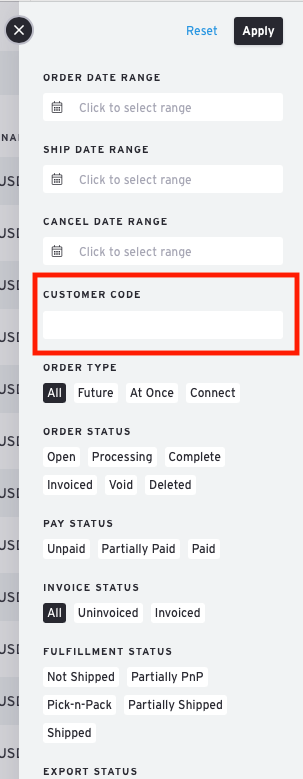 Search Orders by Customer
