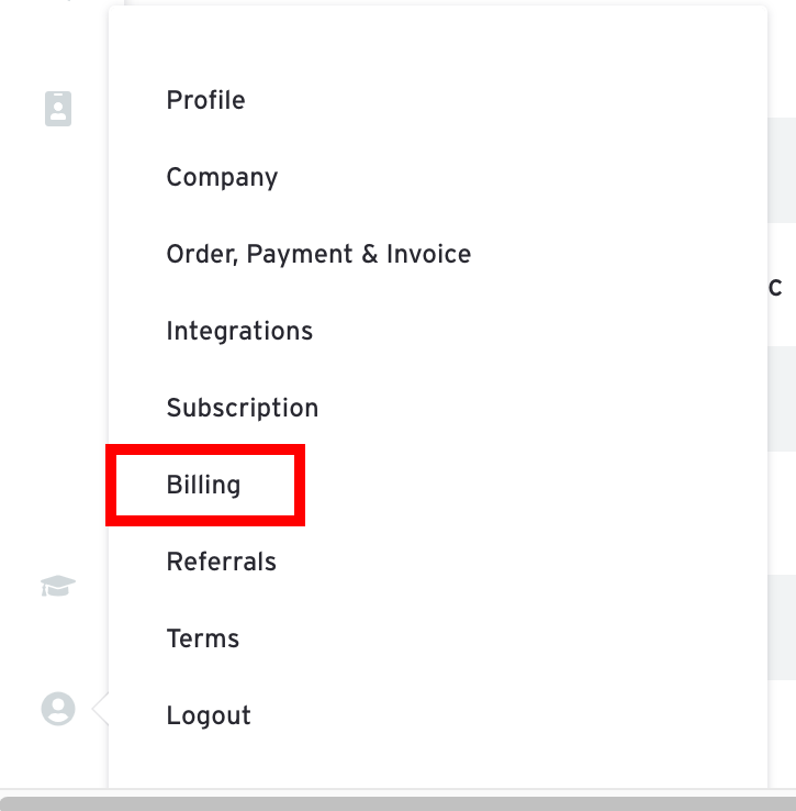 Add or Manage Billing Contacts