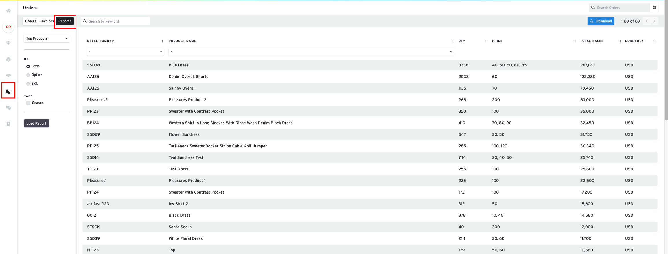 Generate Order Reports