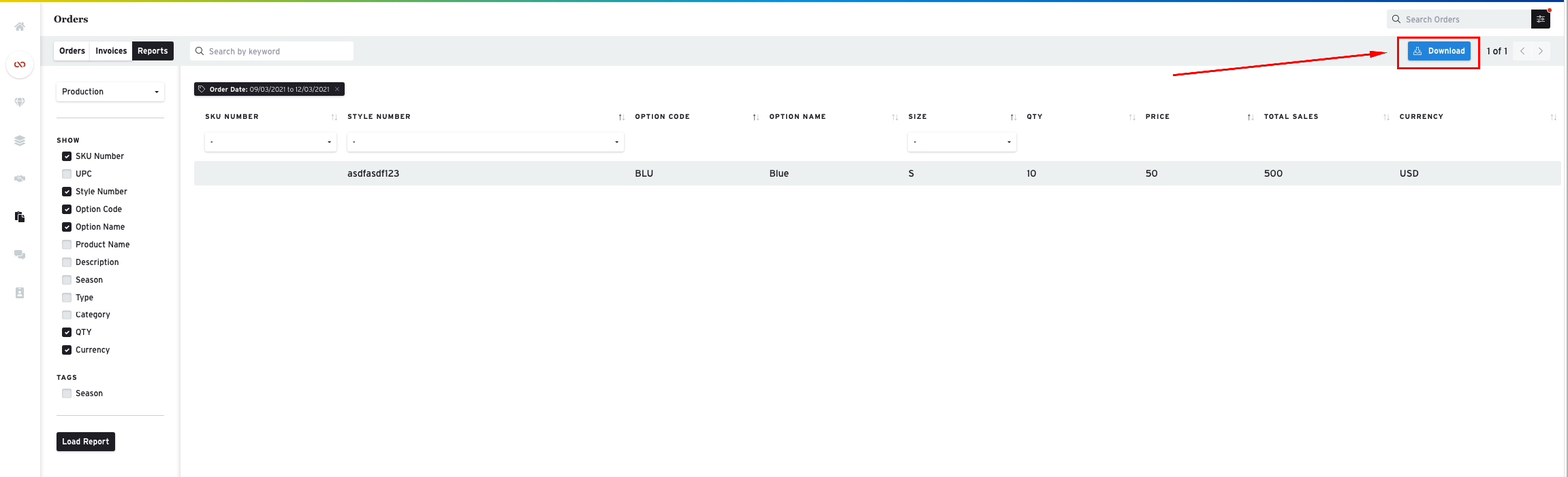 Generate Order Reports
